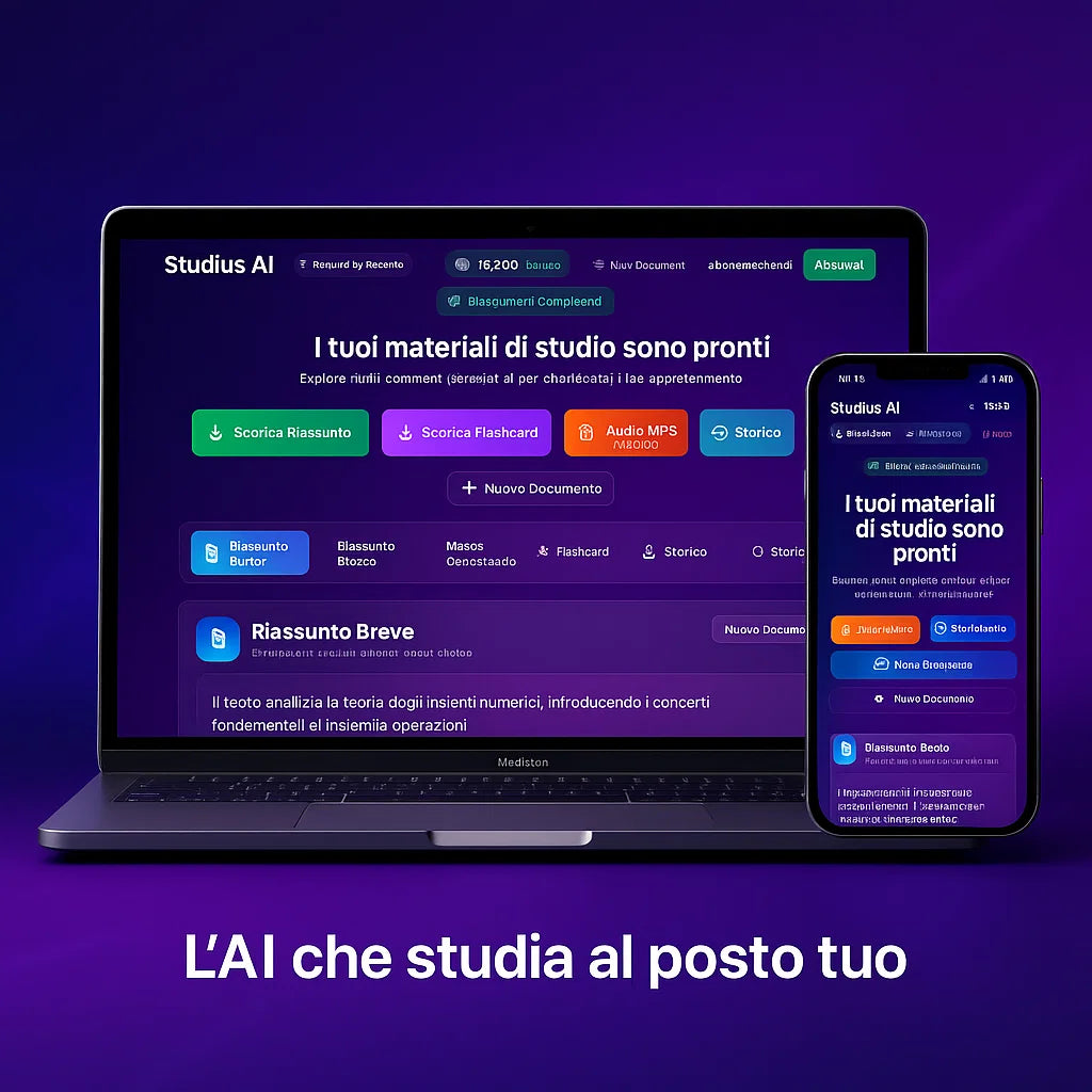 Studius AI - Studia, Riassume, Ti Prepara all'Esame – Be Cool Pro™